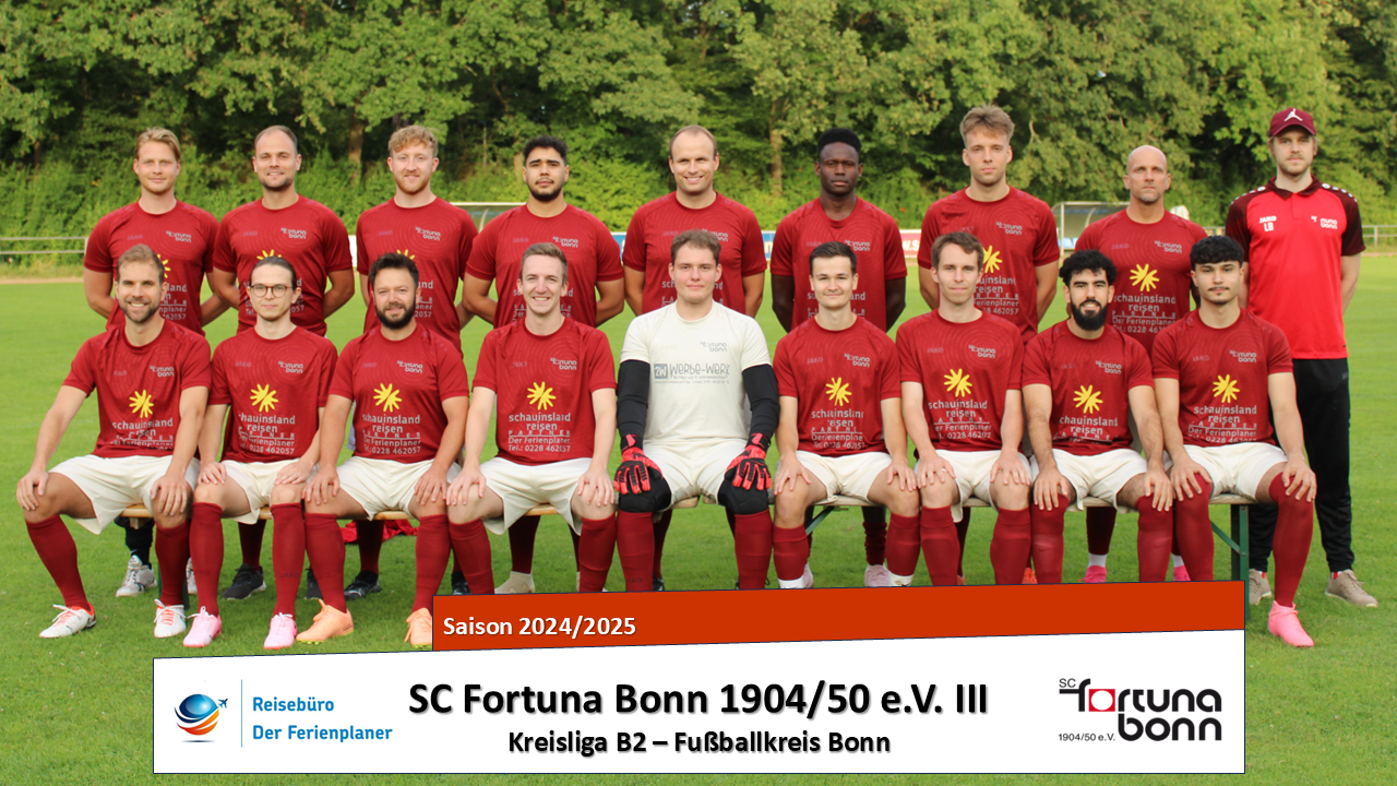 Fortunas Dritte Mannschaft zur Saison 2024/2025 +++ – SC Fortuna Bonn