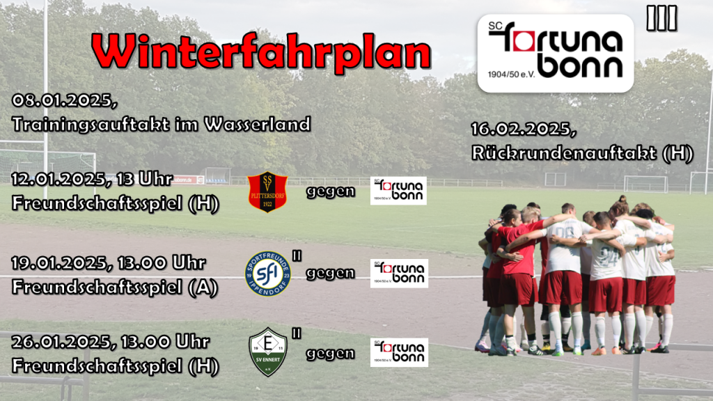 Wintervorbereitung – Dritte Mannschaft +++ – SC Fortuna Bonn