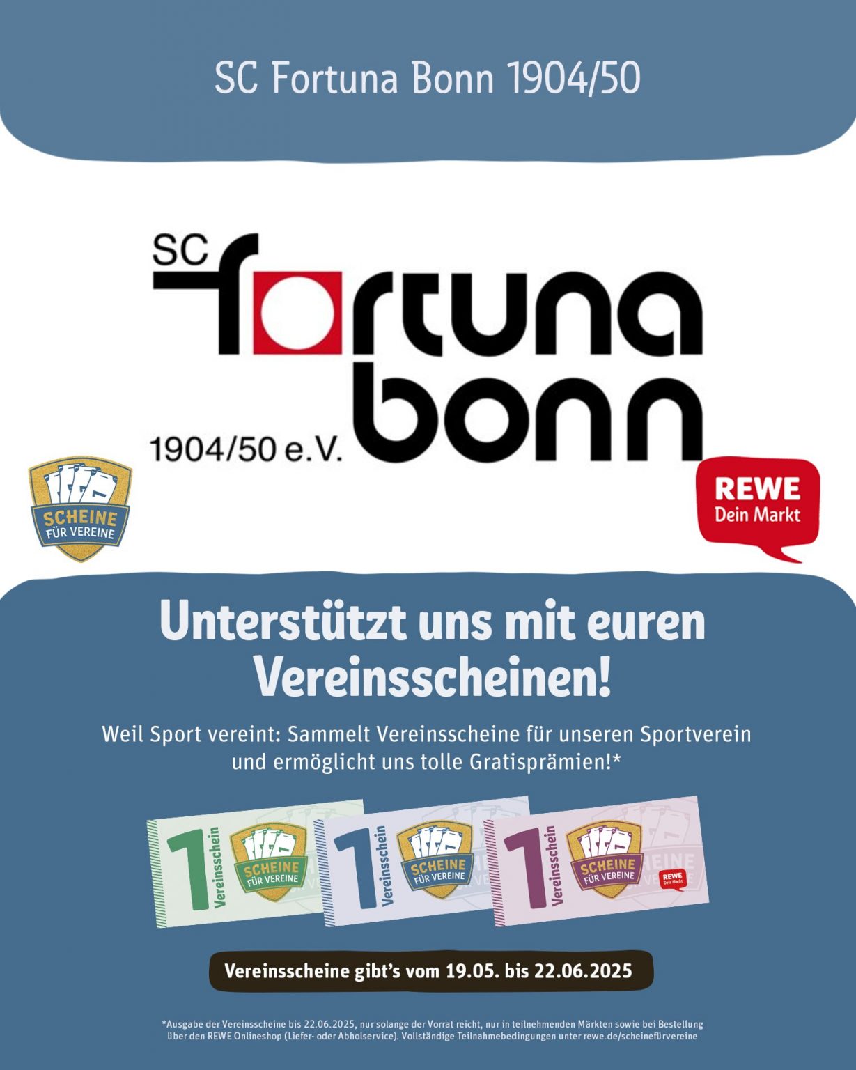 Scheine für Vereine 2025 – Endspurt! +++ – SC Fortuna Bonn